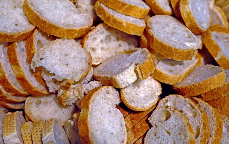 Slices of Golden Baked Bread Stock Photo - Image of soft, slice: 28218604