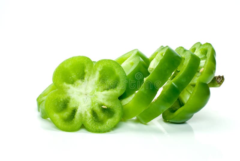 Slices Of Green Sweet Pepper Stock Photo - Image of fresh, diet: 5827582