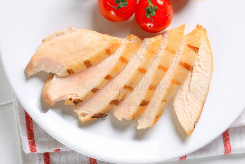 Slices of Grilled Chicken Breast Stock Image - Image of meat, oregano ...