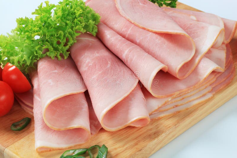 Slices of ham stock image. Image of detail, cutting, gammon - 60834109