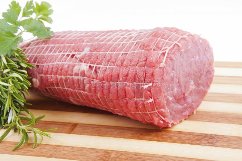 Slices of lean meat stock image. Image of onion, beef - 24720325