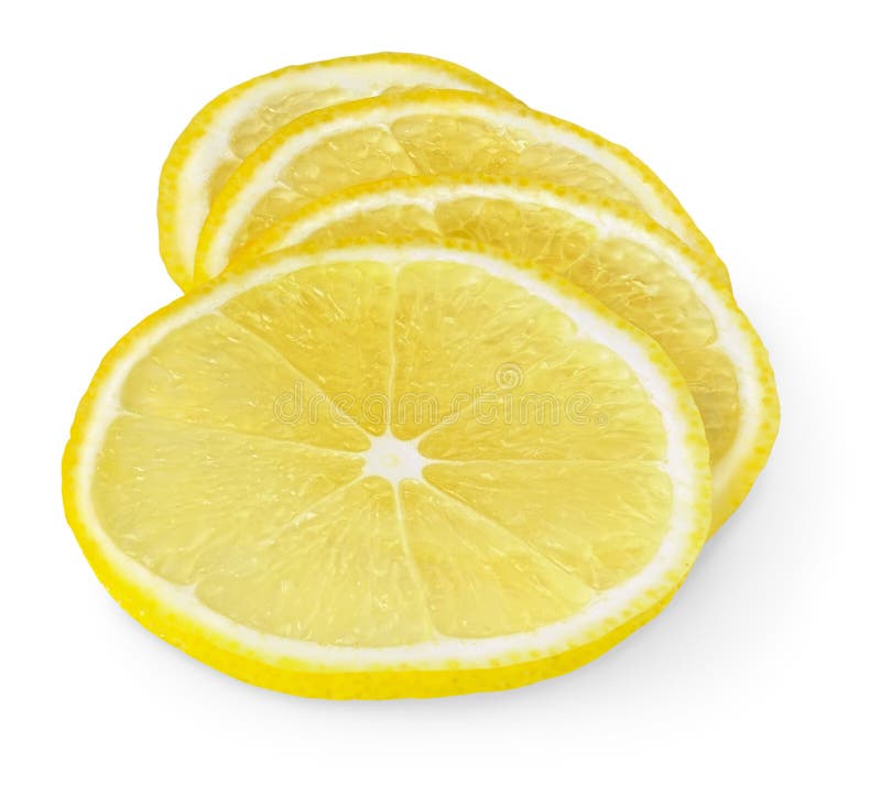 Isolated lemon pieces stock photo. Image of piece, chopped - 17473570
