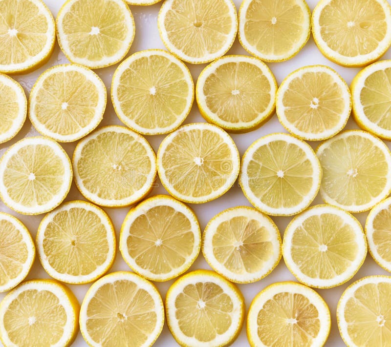 Slices of lemon texture stock photo. Image of texture - 235191834