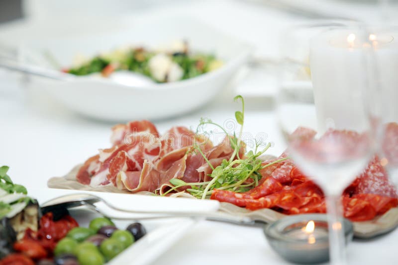 Slices of meat stock image. Image of plate, focus, eggs - 45037805