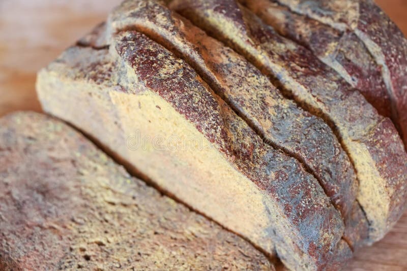 Slices of Old Moldy Rye Bread on Wooden Shelf Stock Image - Image of ...