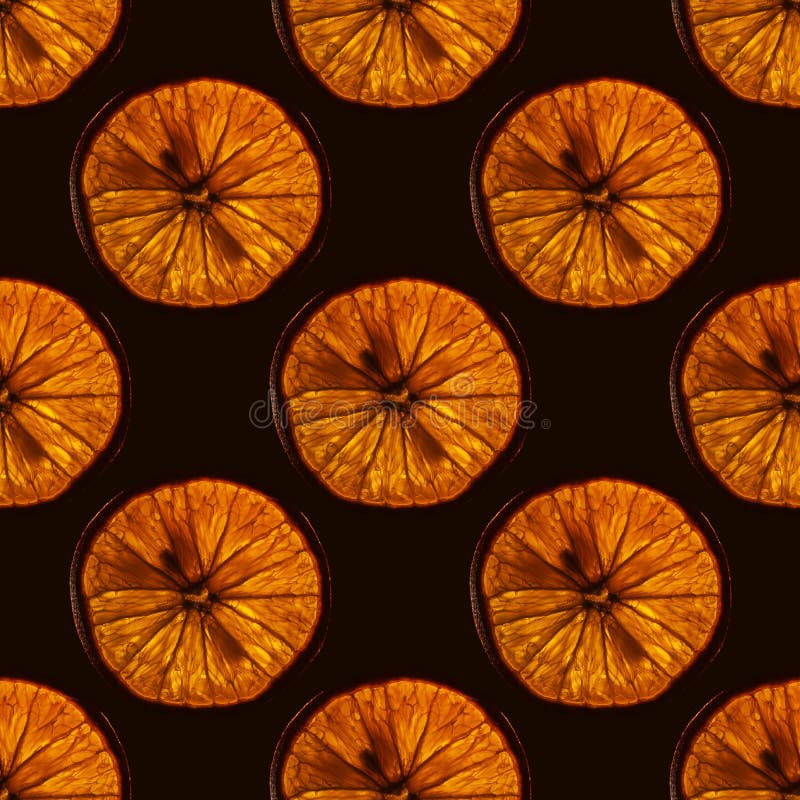 Slices Orange Backlight Seamless Pattern Stock Photo - Image of ...