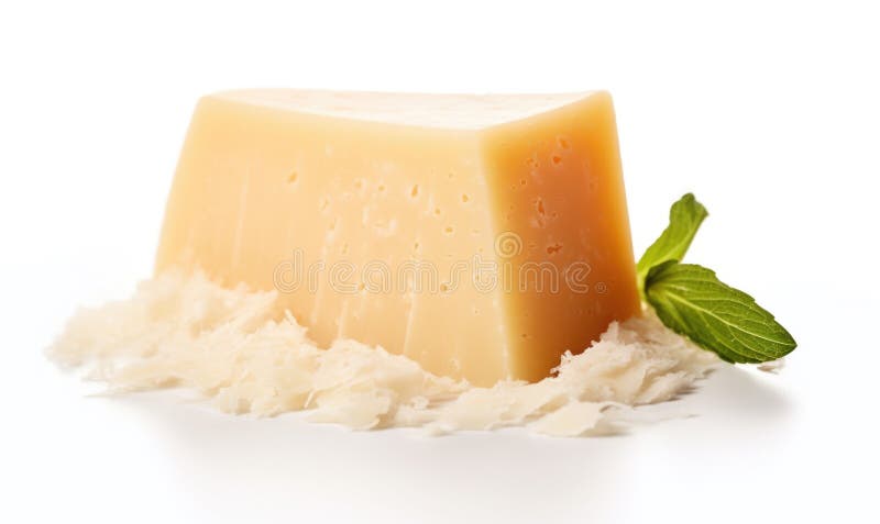Slices of Parmesan Cheese Isolated on a White Background Stock Image ...