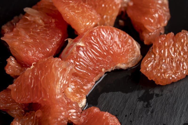 Slices of Peeled Grapefruit Close-up Stock Photo - Image of refreshment ...