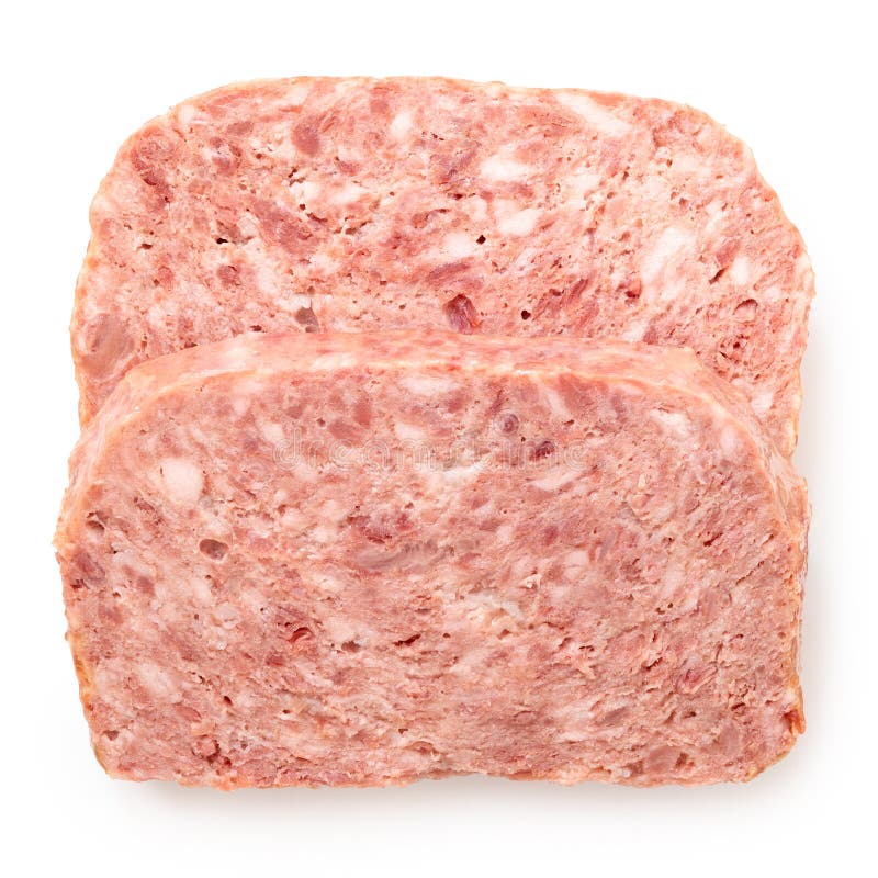 Slice of Pork Luncheon Meat Stock Photo - Image of luncheon, pork ...