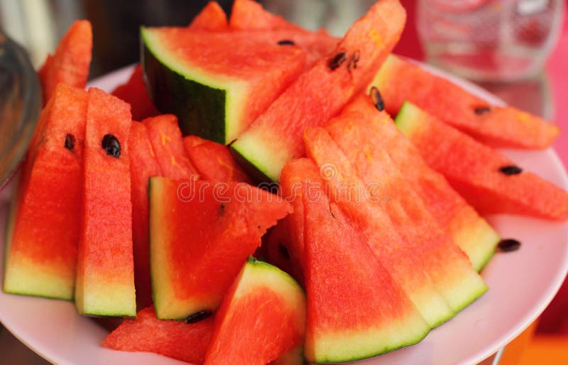 Slices of the Red Watermelon Stock Photo - Image of texture, ripe: 44285432