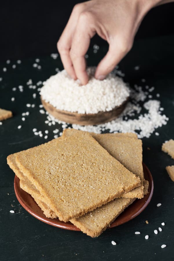 Slices of rice flour bread stock photo. Image of breakfast - 168618970