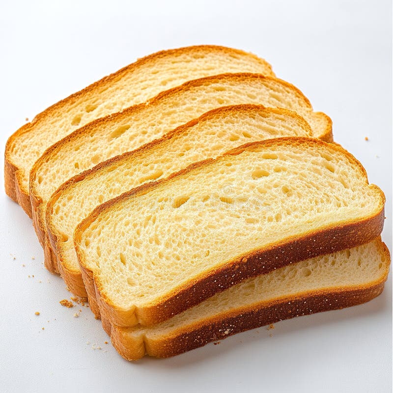 Slices of Rich and Airy Artisan Bread, Golden and Soft Stock Image ...