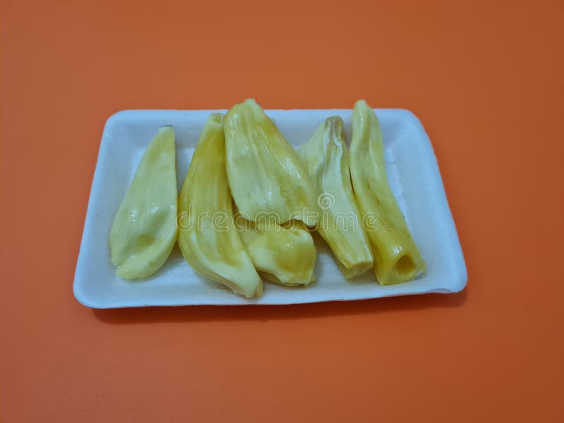 Slices of Ripe Yellow Jackfruit in a Container Stock Image - Image of ...