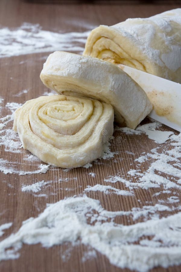 Slices of Rolled Pastry stock photo. Image of puff, meal - 22440140