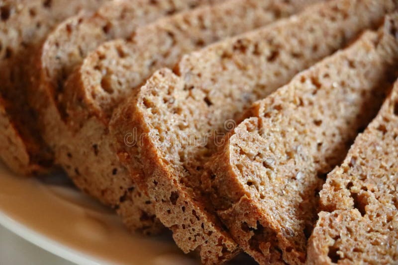 Slices of rustic rye bread stock image. Image of food - 98071721
