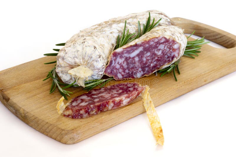 Slices of Salame from Italy Stock Photo - Image of gourmet, macro: 29038608