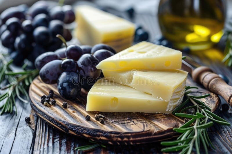 Slices of Spanish Manchego Cheese Stock Illustration - Illustration of ...