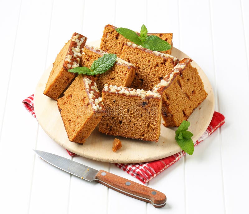 Slices of spice cake stock image. Image of honey, brown - 56805095