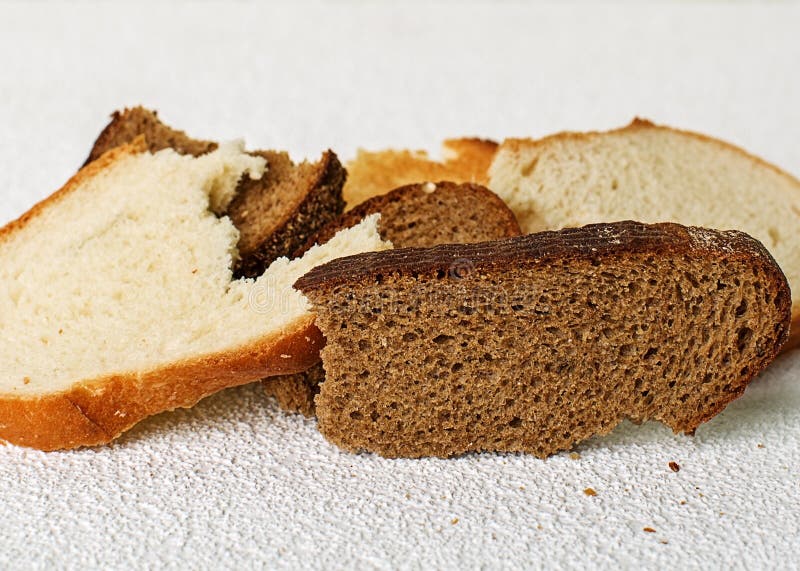 Slices of stale bread stock image. Image of white, slice - 61506811