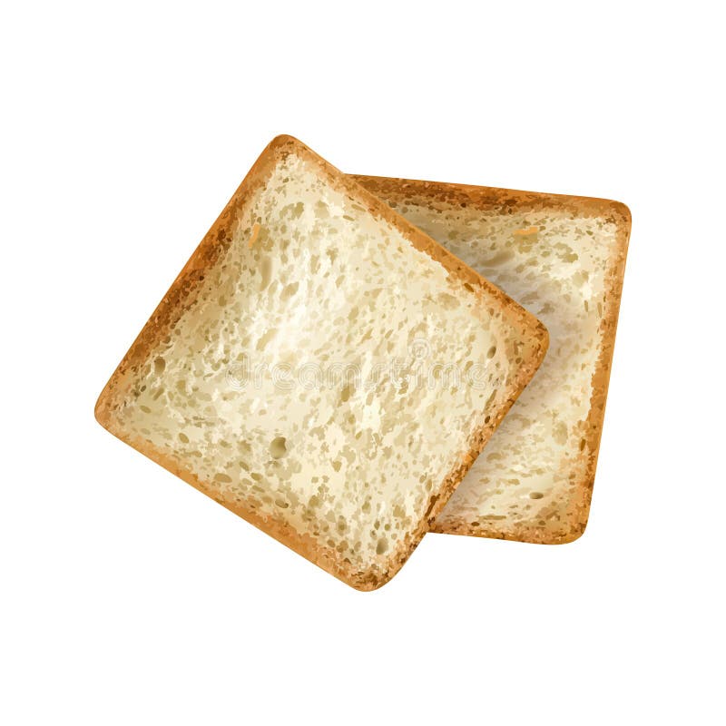 Slices Toast Bread Composition Stock Illustration - Illustration of ...