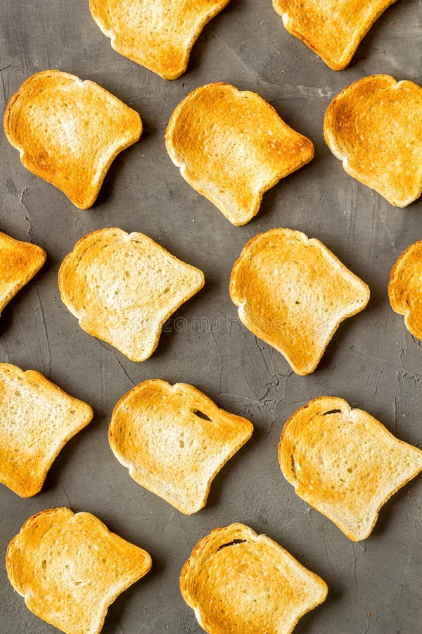 Slices of Toast Bread Pattern. Food Background Stock Image - Image of ...