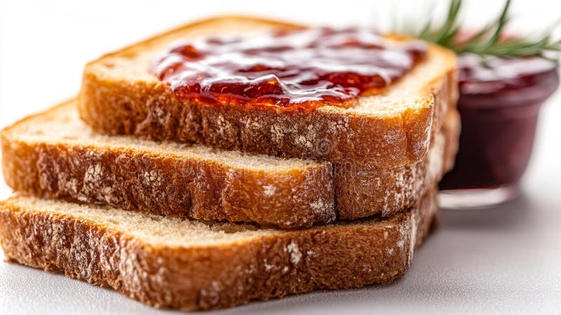 Slices of Toasted Bread with Jam Spread Generative AI Stock ...