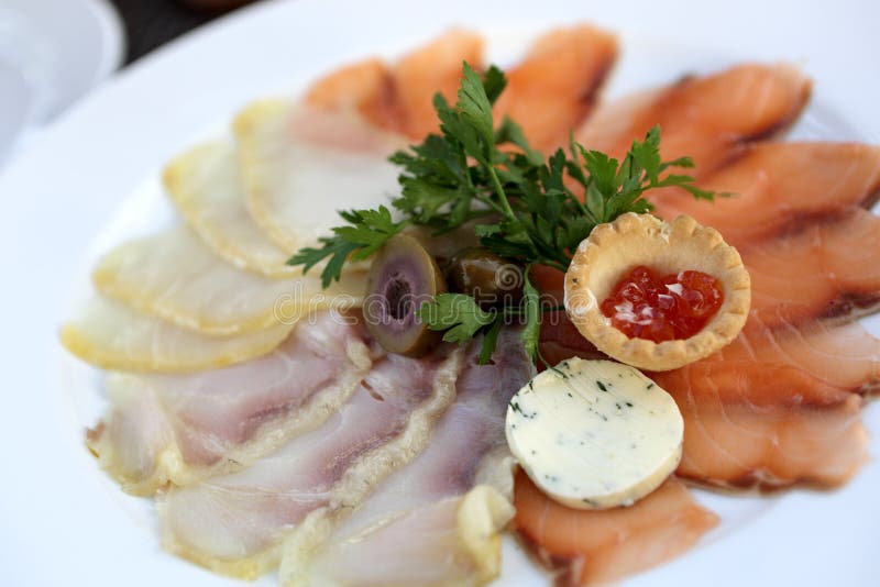 Slices of various fish stock photo. Image of chilled - 55752964