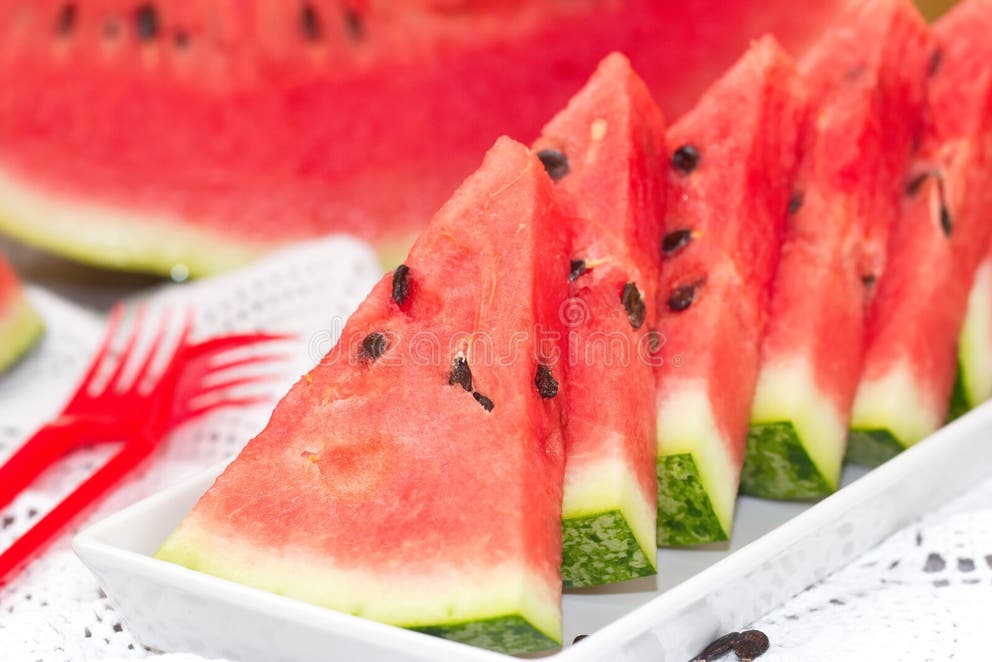 Slices of watermelon stock photo. Image of crust, vitamin - 58226770