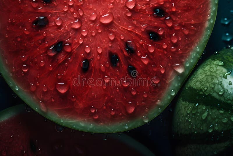 Slices of Watermelons. Neural Network AI Generated Stock Illustration ...