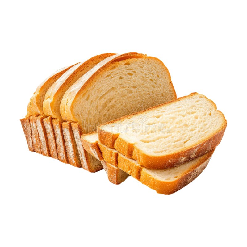Slices of White Bread on Transparent Background - Ai Generated Stock ...