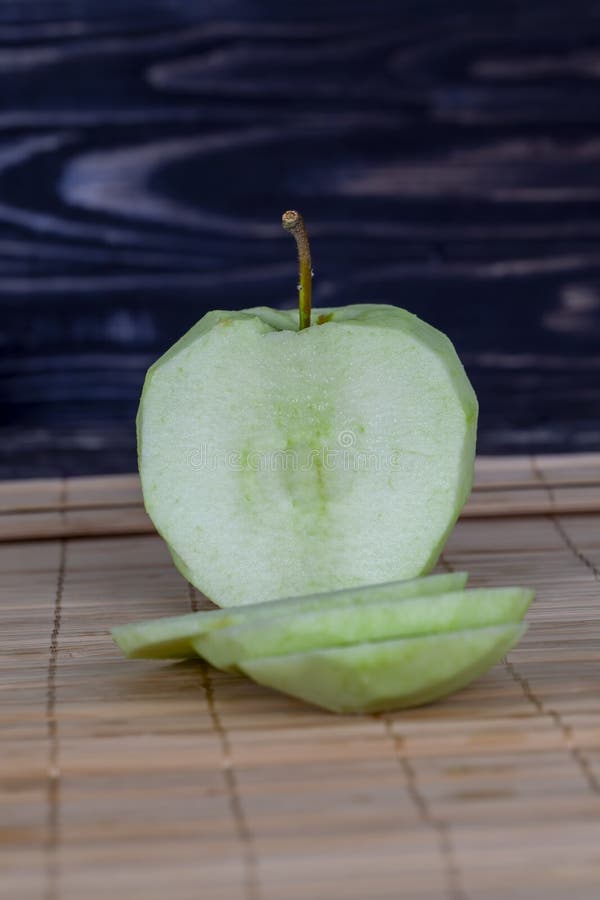 Slicing Apples while Cooking Apples Stock Image - Image of fresh ...