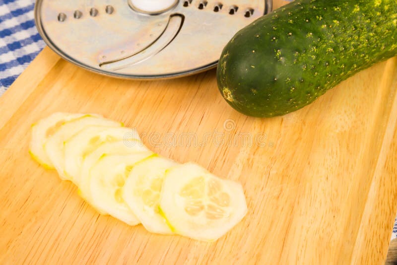 Slicing cucumber stock photo. Image of horizontal, preparing - 49235638