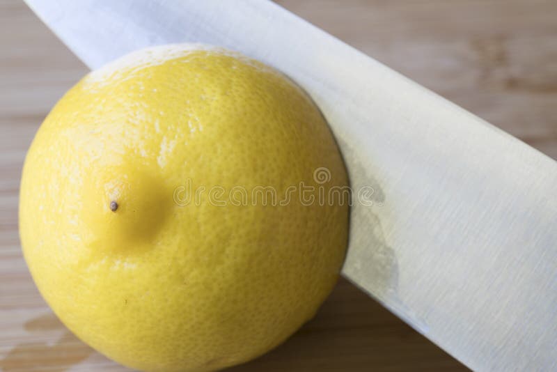 Slicing Fresh Lemon stock image. Image of freshness, food - 93124815