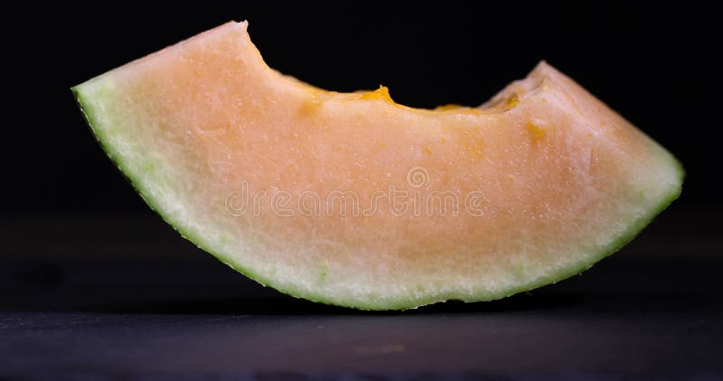 Slicing Sweet Orange Melon into Easy-to-eat Pieces Stock Footage ...