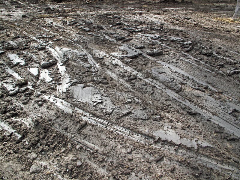 Slick Muddy Tracks stock afbeelding. Image of mineraal - 71387557