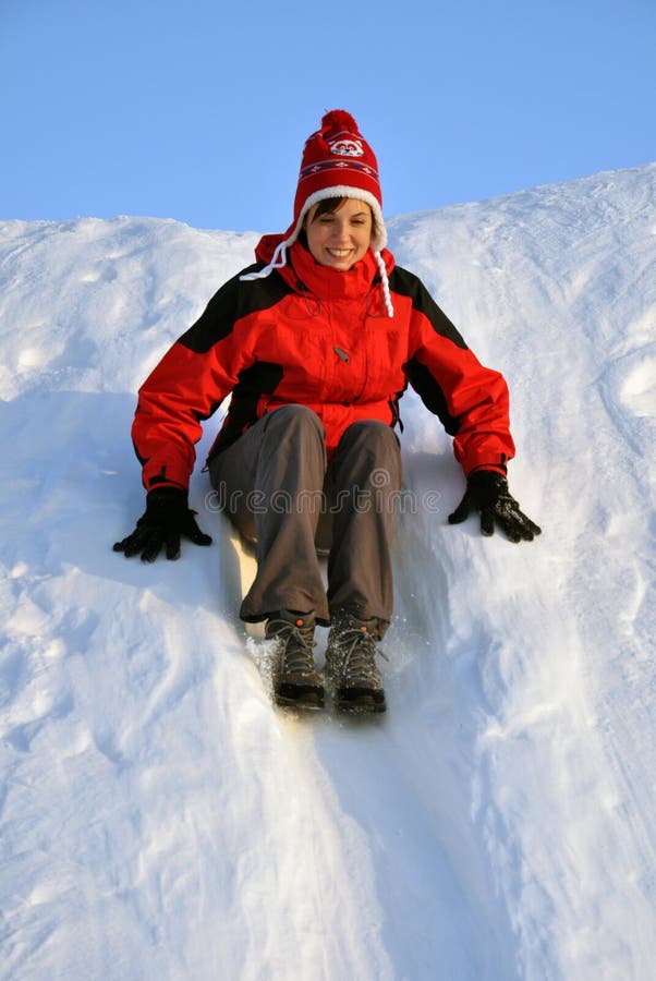 Slide stock image. Image of peak, cold, happiness, slide - 18122201