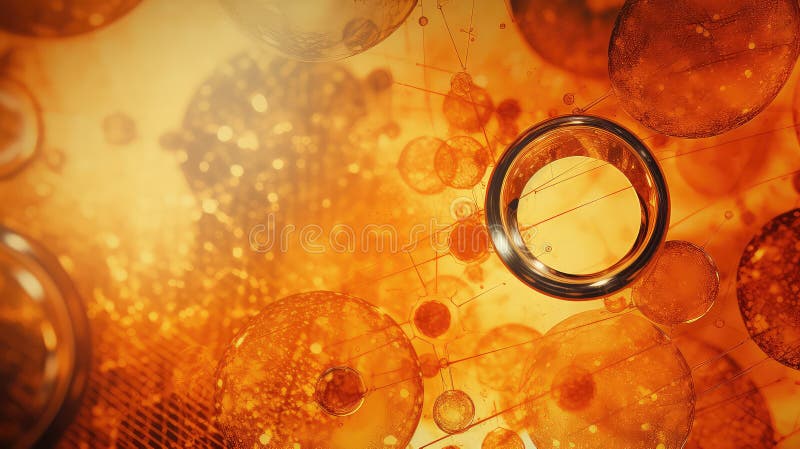 Slide Abstract Science Orange Background Stock Illustration ...