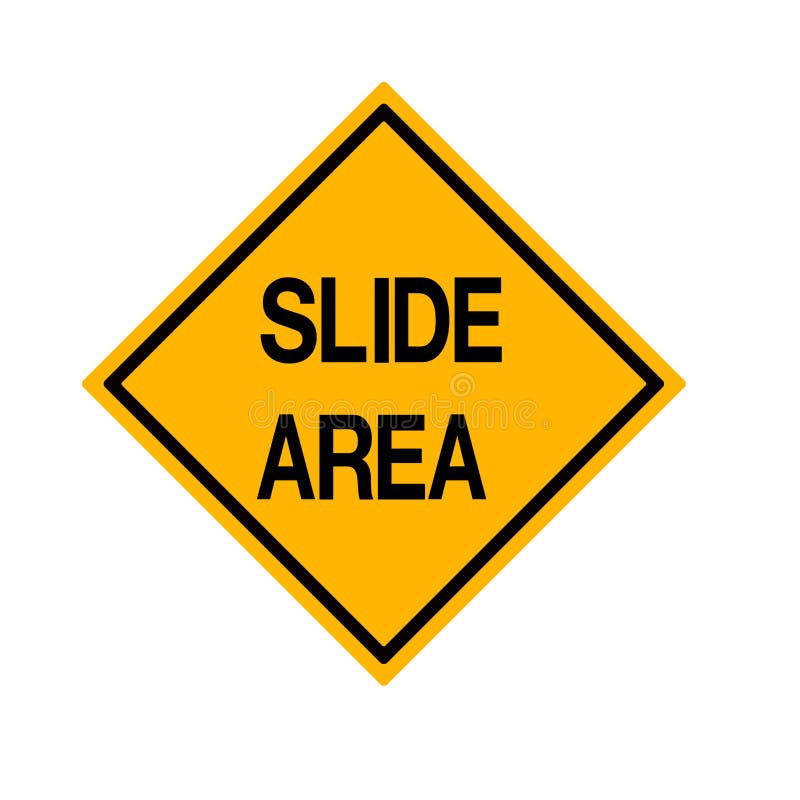 Slide Area Symbol Sign, Vector Illustration, Isolate on White ...