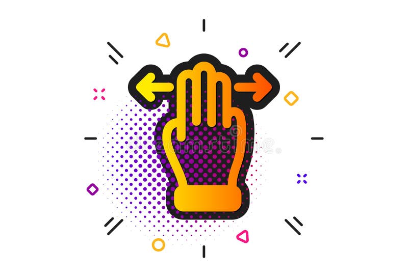 Multitasking Gesture Icon. Slide Arrow Sign. Swipe Action. Vector Stock ...