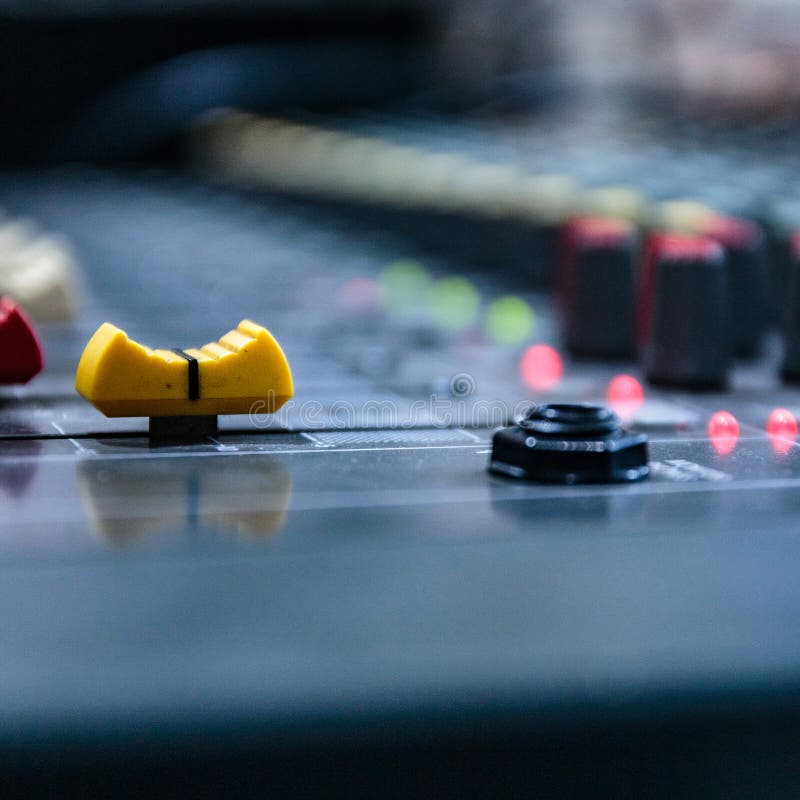 Slide the Audio Mixer in the Control Room Stock Illustration ...