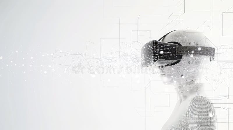 A Slide Background Featuring Subtle Virtual Reality and AI Patterns ...
