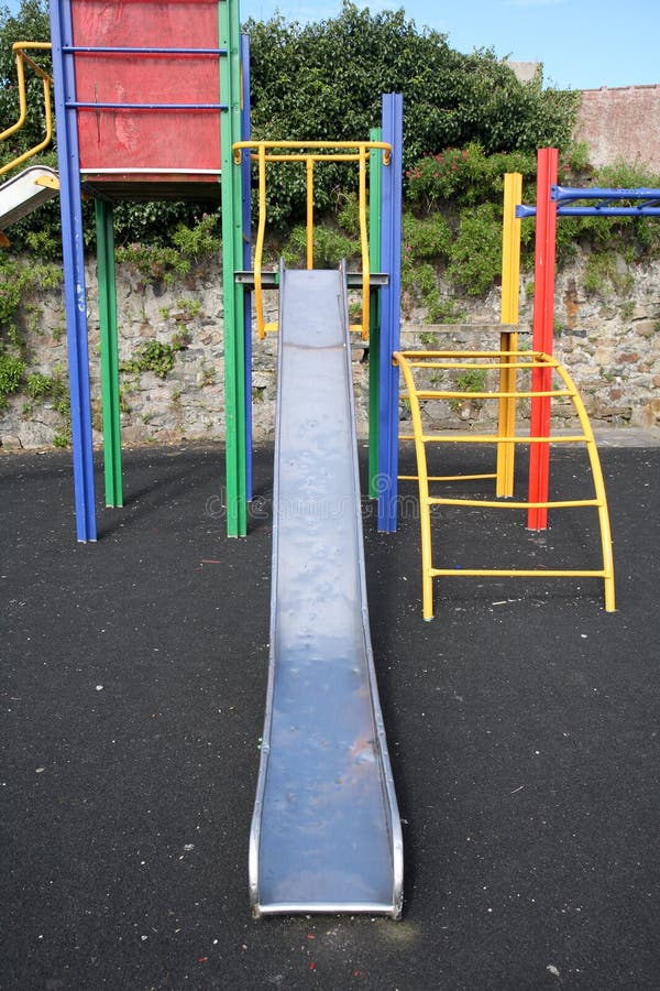 A Slide and a Climbing Frame. Stock Image - Image of outdoor, slope ...