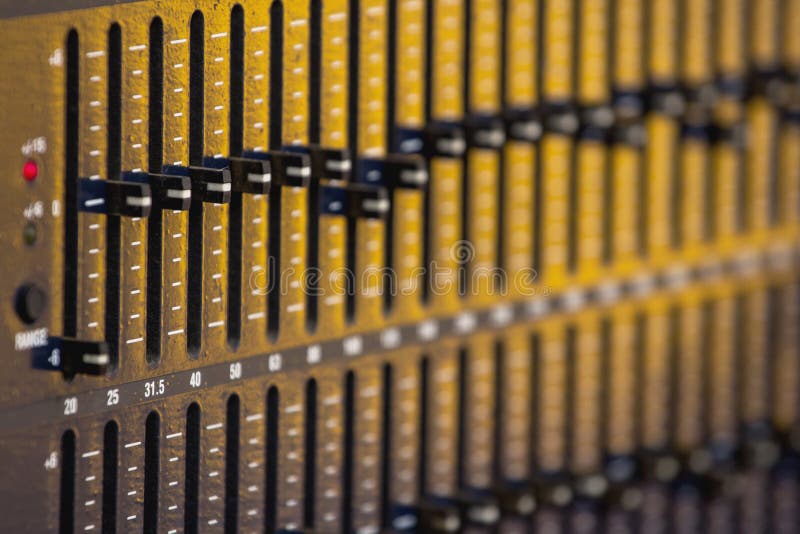 The Slide Control System Sound, Volume Equalizer. Stock Image - Image ...