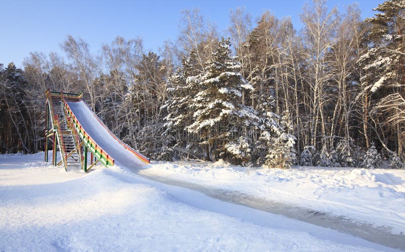 Slide covered with ice stock photo. Image of winter, leisure - 30188012