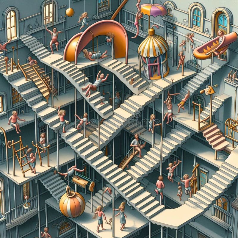 Slide down stock illustration. Illustration of landmark - 304374487