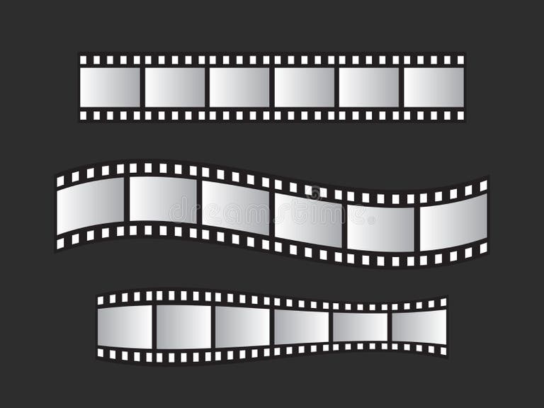 Slide Film Frame Set, Roll 35mm Stock Illustration - Illustration of ...