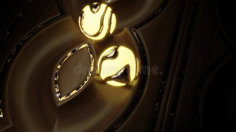 Slide Golden Balls Loop 3D Animation Stock Footage - Video of ...