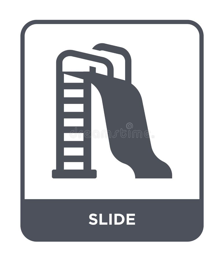 Slide Icon Vector Sign and Symbol Isolated on White Background Stock ...