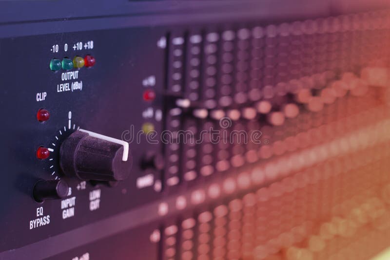 Slide and Knob To Adjust the Sound Frequency Equalizer Stock Image ...