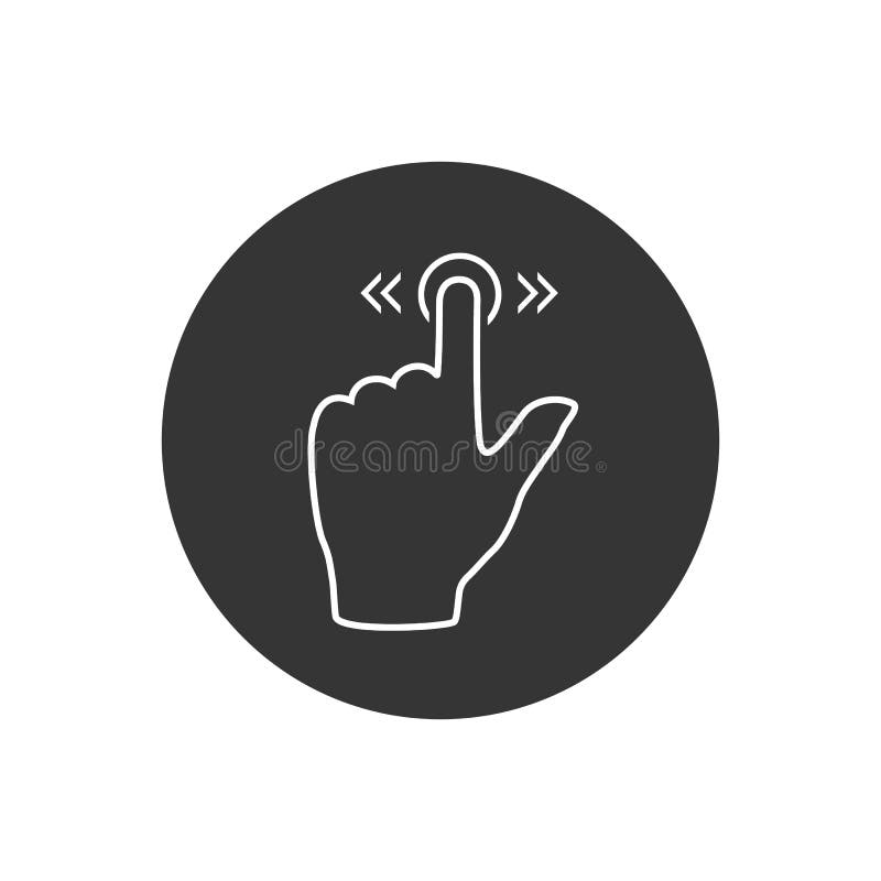 Slide Line Icon Set Gesture on White. Vector Stock Vector ...